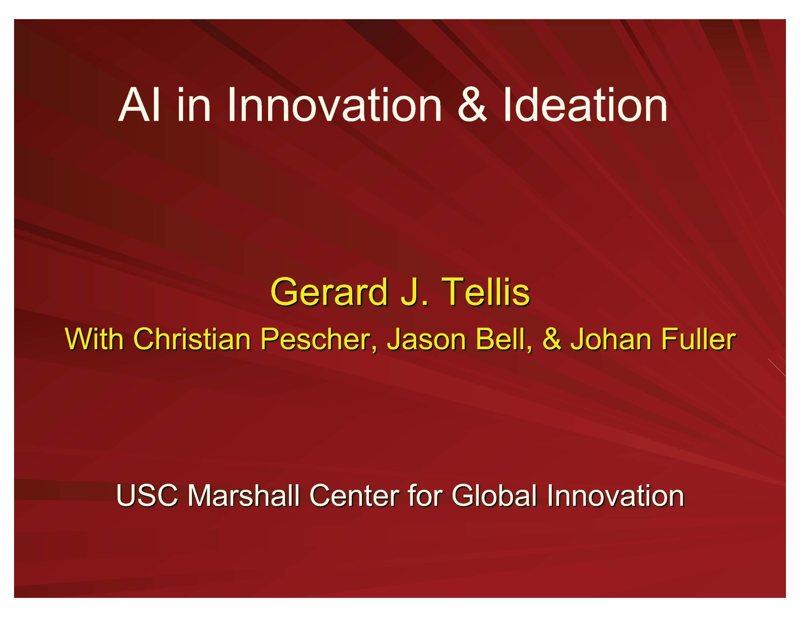 The Role of AI in Ideation - ISBM B2B
